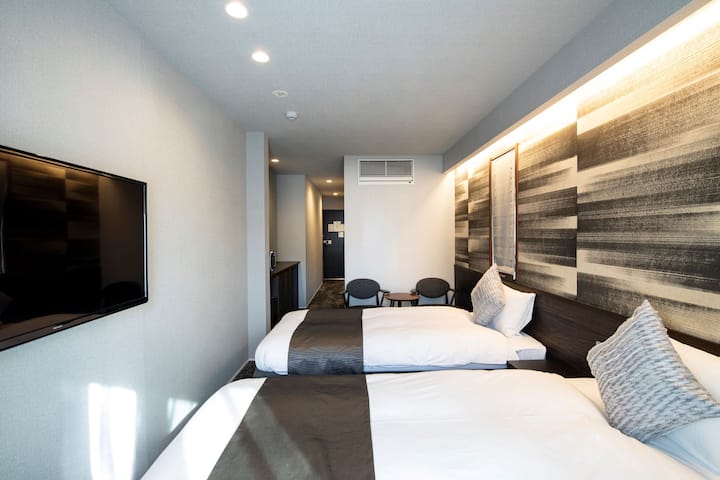 Kishotei Budget Twin In A Quiet Area Near Downtown - Kyoto