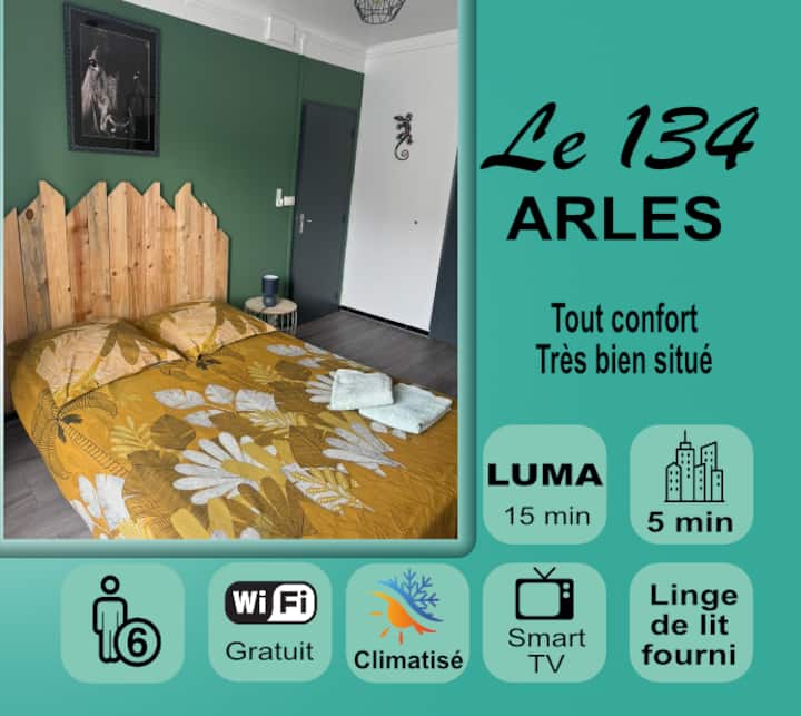 Le 134 - Appart Arles Centre Climatisé - 1à6 Pers. - Arles