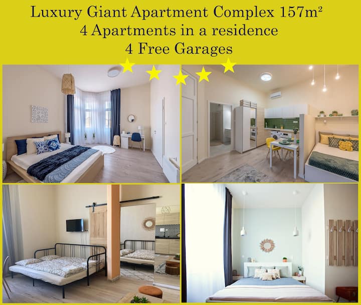 Luxury Huge Residence- 4 Apartments+4 Free Garages - Budapest