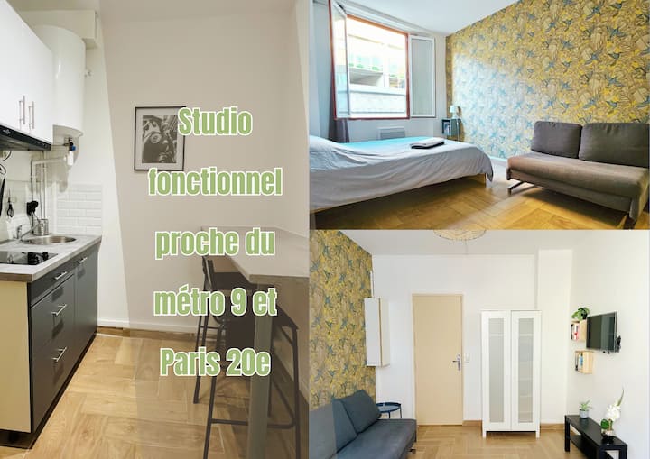 702 Studio Fonctionnel Proche Du Métro 9 Et Paris - ibis Paris Porte de Bagnolet