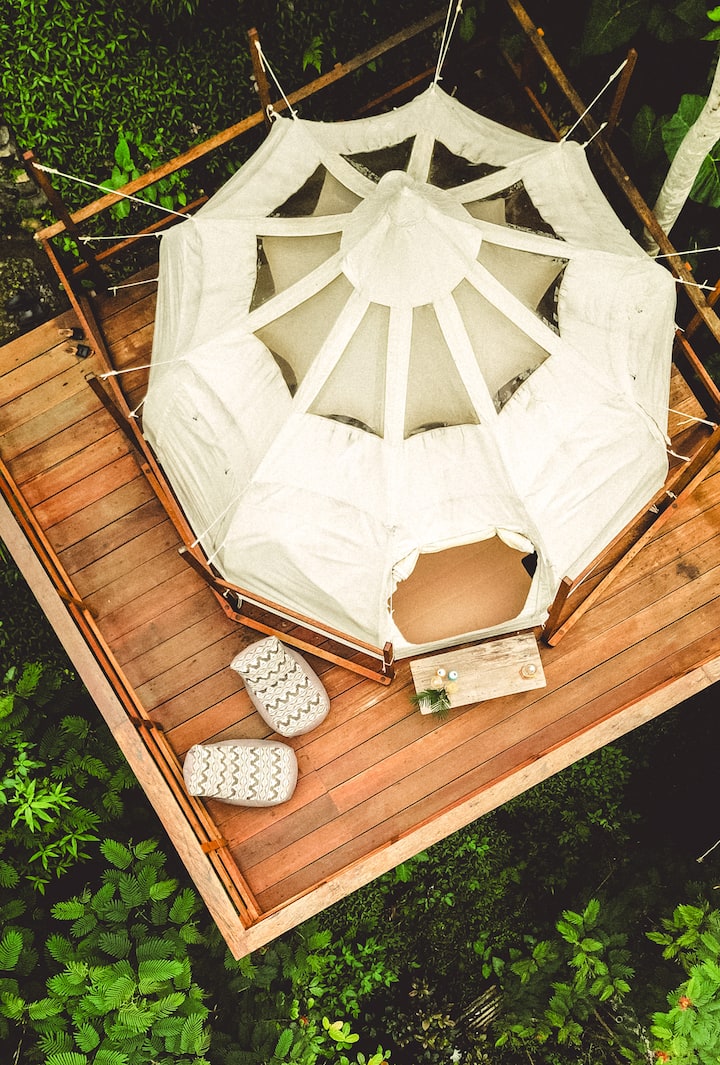 Lotus Tent With Mountain View & Waterfall Access - Munduk