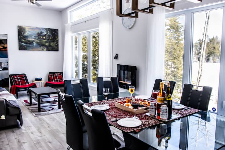 Chalet Moderne Au Bord De Lac, 4 Chambres & Spa - Saint-Hippolyte