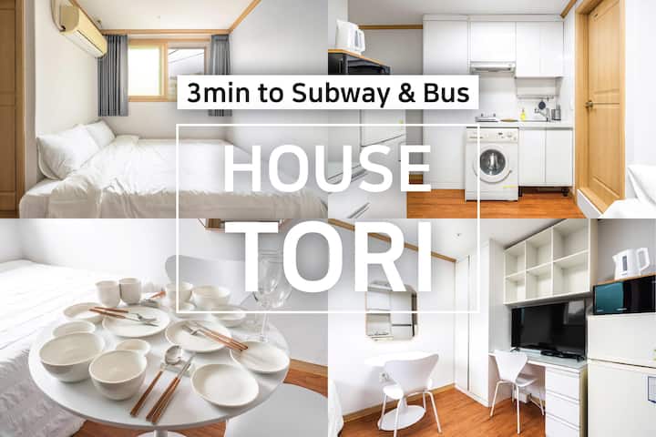 3min To Subway & Bus / 1~2 Guests / Tori_304 - Seúl