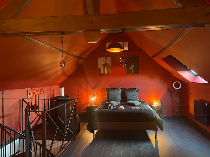 L'impertinente Love Room, Gîte, Chambre Rouge - Pas-de-Calais