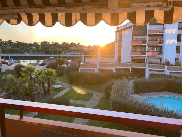 Grand Studio Calme Vue Sur Port - Capbreton