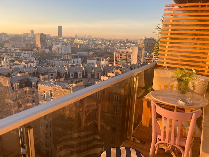 Studio Design Vue Tour Eiffel - ibis Paris Place d’Italie 13ème