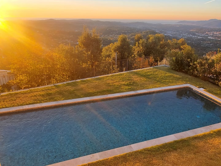 New ! Villa Calme Vue Panoramique Mer - Grasse