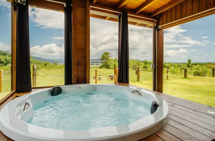 Lindo Bangalô Com Hidro E Lareira A Beira Da Lagoa - Imbituba