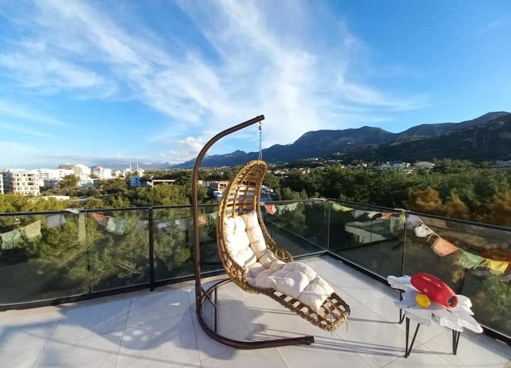 Premium Penthouse | Design | View | Park/cook/wash - Girne