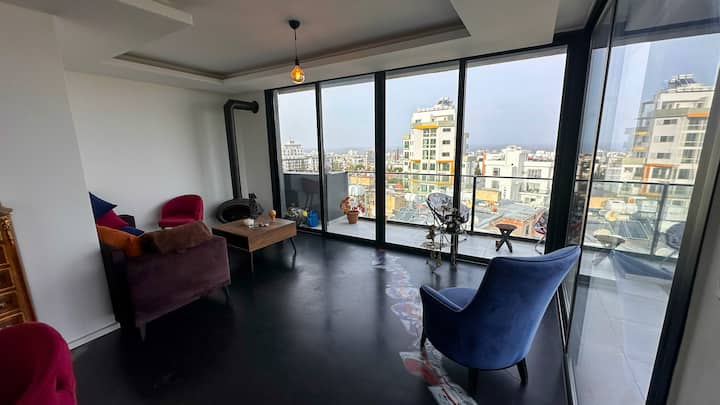 Premium Penthouse | Design | View | Park/cook/wash - Girne