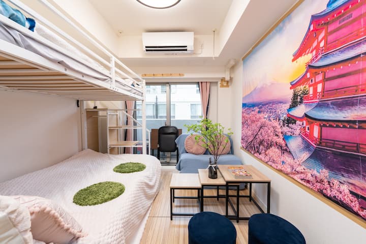 7min Walk Shibuya Station｜semi Double & Sofa Bed｜ - Shibuya Station