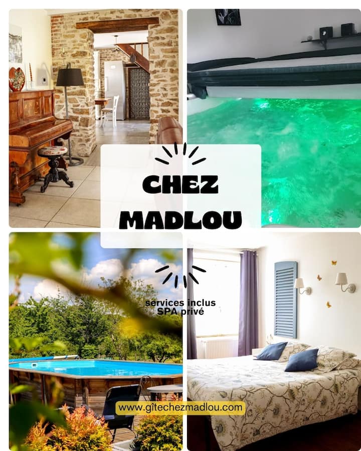 Gîte Avec Piscine Et Spa Privée (4/8personnes) - La Souterraine