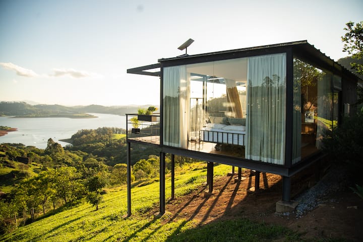 Pico360 - Vista Para Represa, Chalé Vidro Moderno. - Bragança Paulista