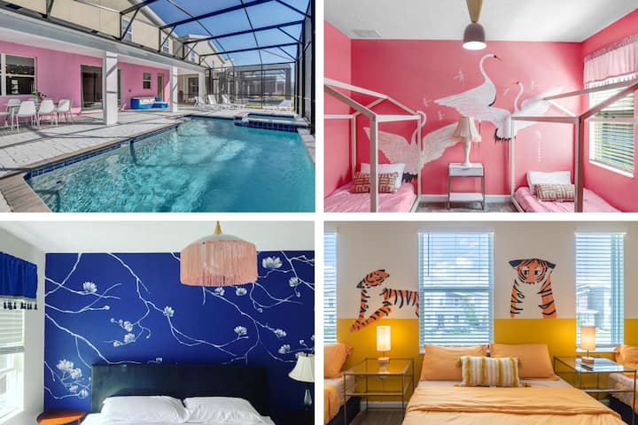 Upscale Water Park Haven ~ 8 Min Disney ~ Pool/spa - Kissimmee, FL