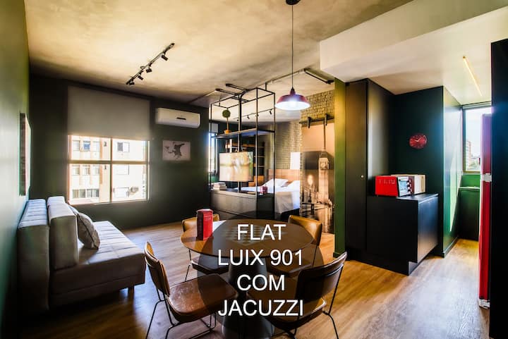 Luix  Londrina Flat 901, 43m2 ,Jacuzzi, Ar Quente - Londrina