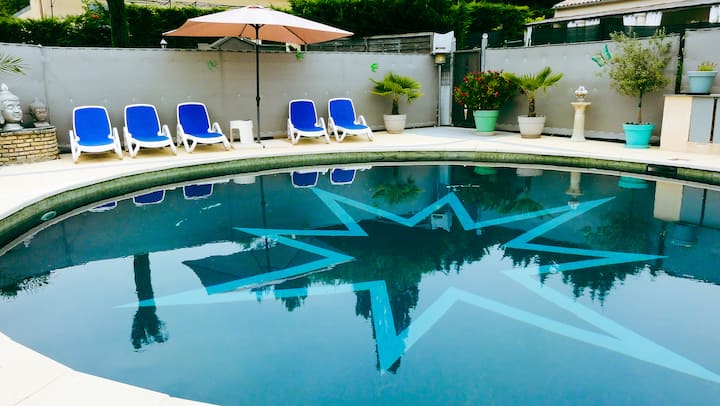 Villa Loft De Charme Avec Piscine En Provence - Rustrel