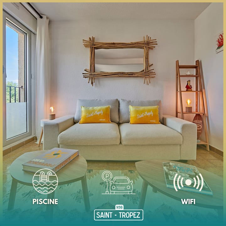 Central-4 Personnes-piscine-parking-let Me Do - Saint-Tropez