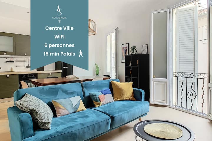 Le Saint Jean* 6 Pers 90m2 * 15mn Palais*climatisé - Cannes