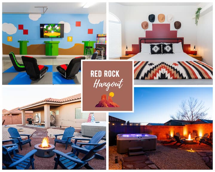 Red Rock Hangout: Central, Big Hot Tub, Game Room - Page, AZ