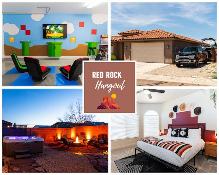 Red Rock Hangout: Boat Parking, Hot Tub, Games - Page