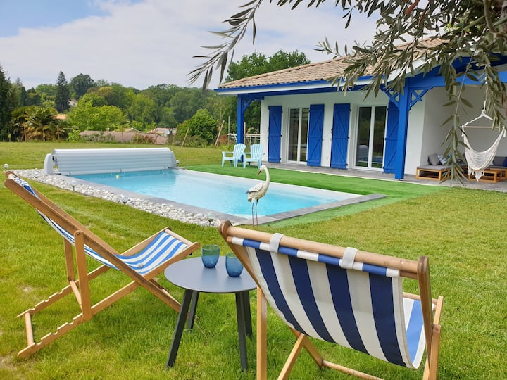 Villa Neuve Avec Piscine Au Calme - Landas