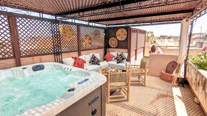 Riad Avec Jacuzzi Pour Familles - Coeur De Medina - Marrakech