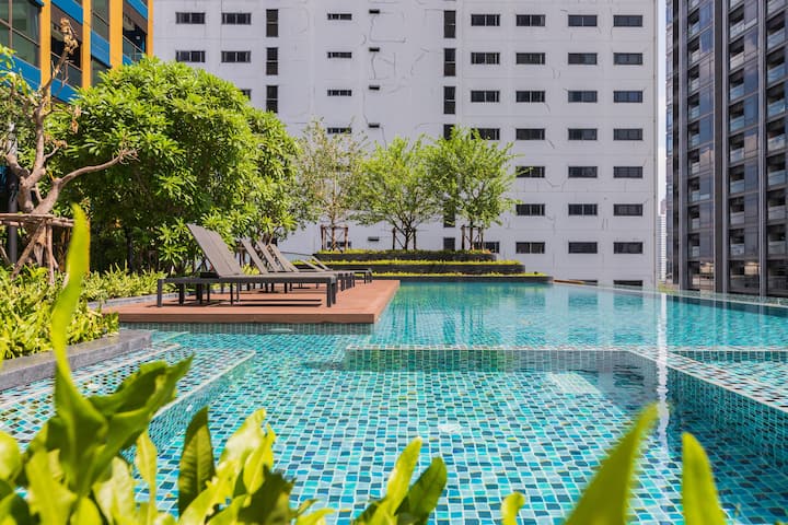 30days!  Sukhumvit Nana Spacious 1br 2ppl Near Bts - Bangkok