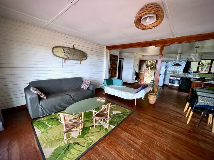 Villa Bois Vue Océan - 3min De La Plage - Mosambik