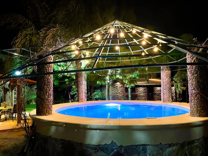 Casa Dharma · 22 Huéspedes · Alberca/jacuzzi - テキスキアパン