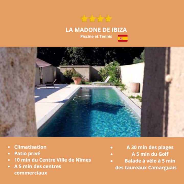 La Madone D'ibiza, Piscine, Tennis, Parking - Caissargues