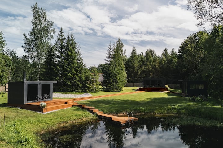 Modern Waterside Cabin With Private Sauna - Estonia