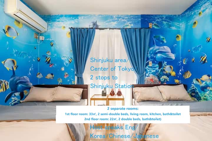 Near Shinjuku/near Station/near City Hall/2 Rooms - 시부야구