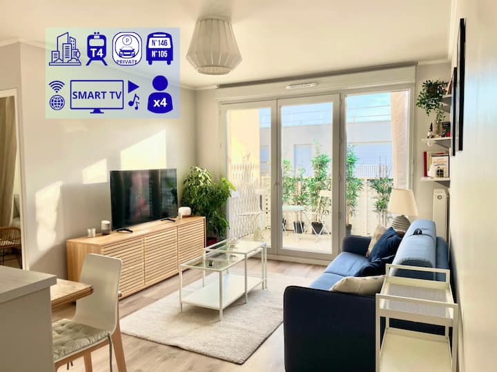 Urban Nest – Paris/cdg - Parking & Confort - Le Raincy