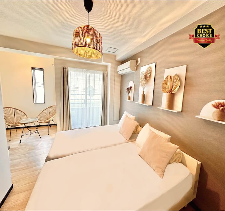 【N8c】2bed/osaka/dotonbori/namba/nipponbashi/wifi - Osaka, Japan