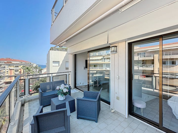 50m2 Parking, Terrasse Vue Mer - Juan-les-Pins