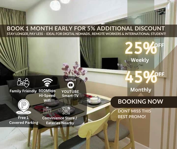 Cozy 2br Suite [2–6 Pax]•500mbps•bangsar South - Kuala Lumpur