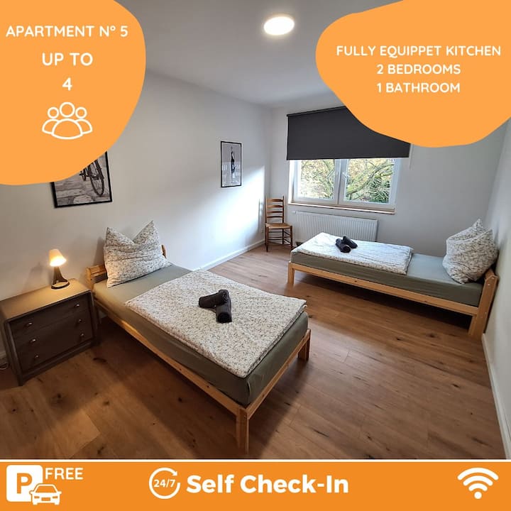 Apt. 5: Fully Equipped, 2 Bedrooms, Up To 4 People - Hagen