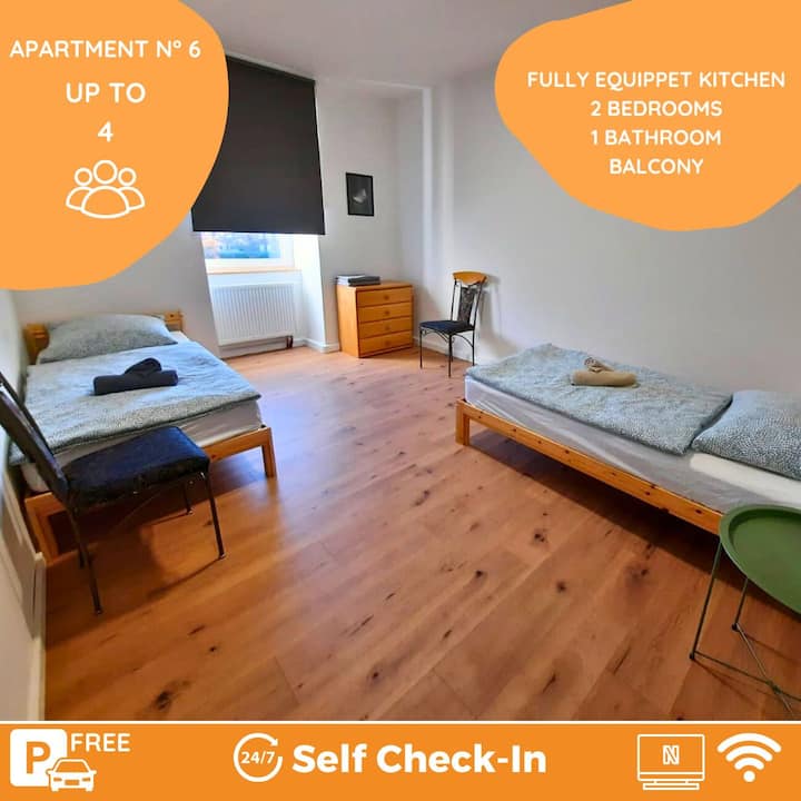 Apt. 6: Fully Equipped, 2 Bedrooms, Up To 4 People - Ennepetal