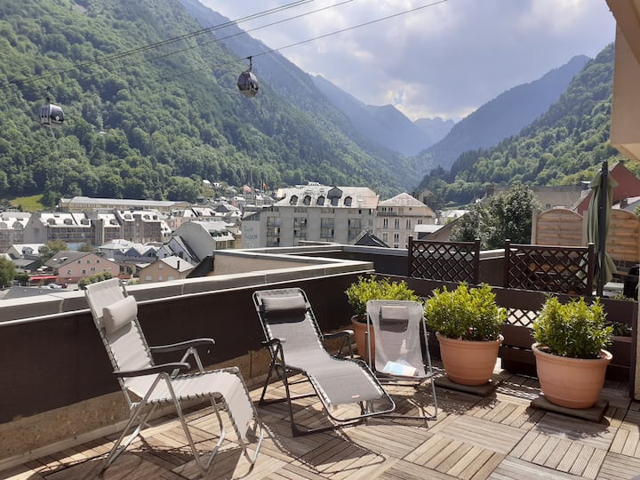 Appart Rdc + Grande Terrasse / 3' à Pied Village - Cauterets