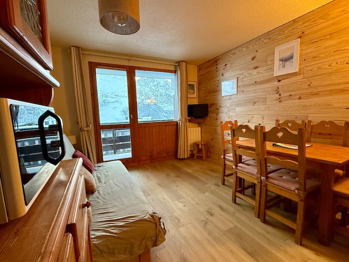 Mottaret 2 Pièces Pied Des Pistes +Parking Cimes1 - 梅里貝勒
