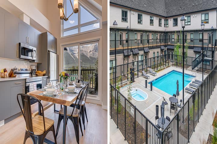 Mountainview | Townhome | Near Dt | Pool & Hot Tub - Canmore