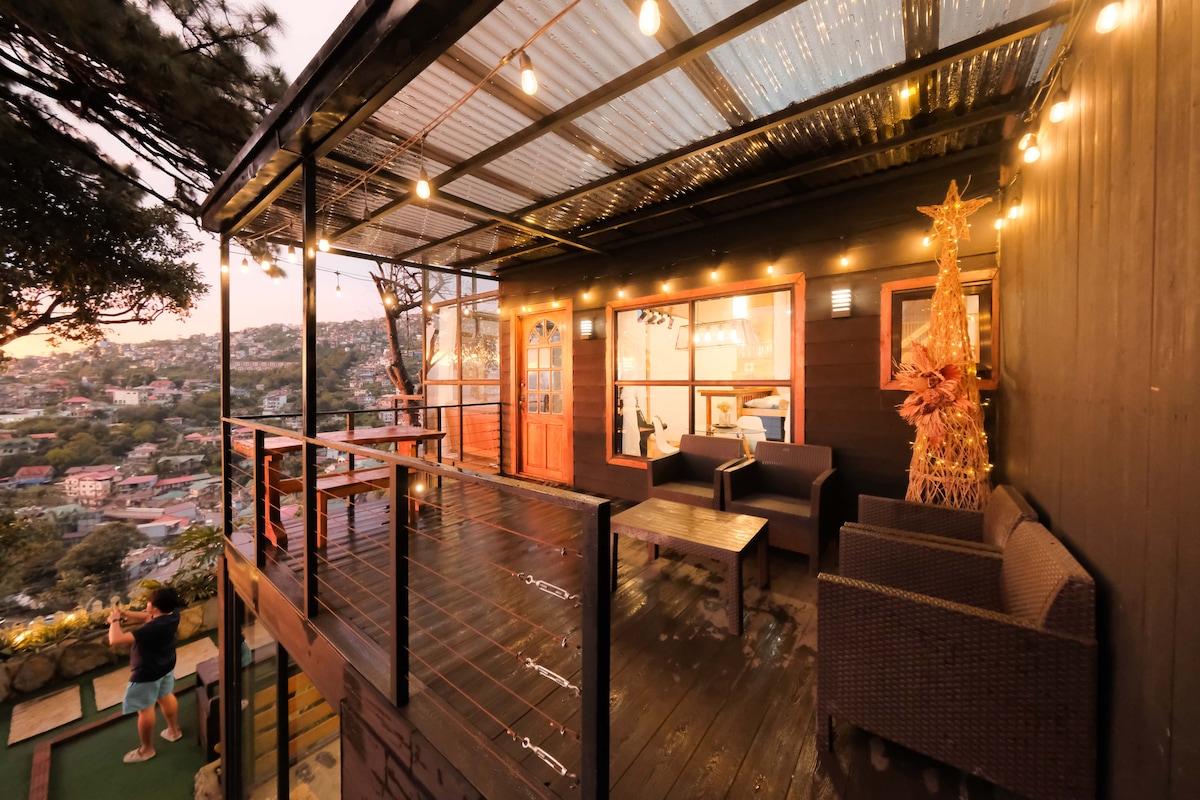 Baguio Glass Cabin with Sunset & City lights view - Tiny houses for ...