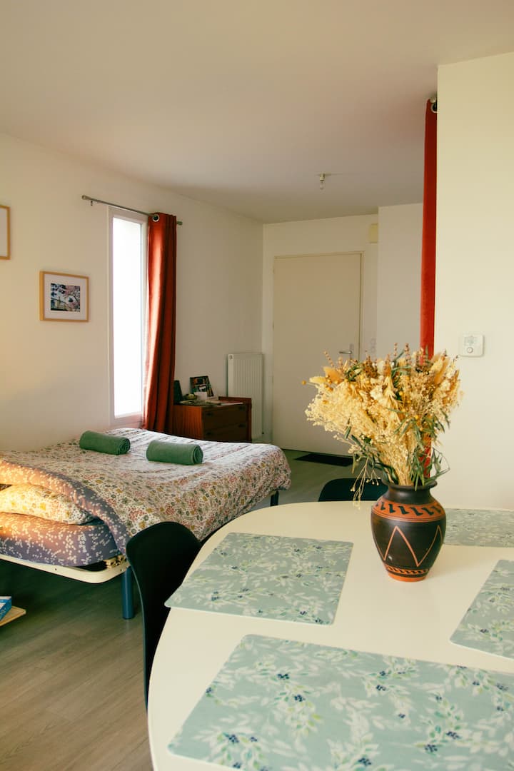 Le Flamboyant Studio Avec Jardin, Place De Parking - Cholet