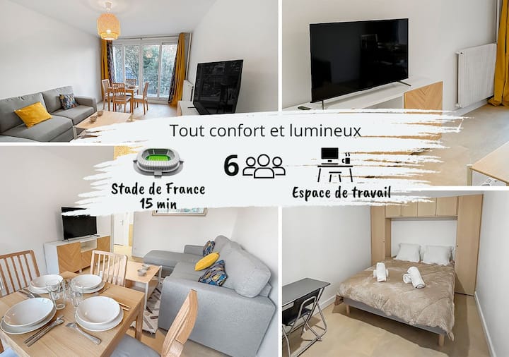 Balcon Lumineux & Cuisine éQuipée - Villeneuve-la-Garenne