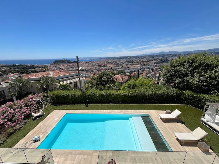 Villa Luxe Mont Boron Piscine & Pleine Vue Mer - Nizza
