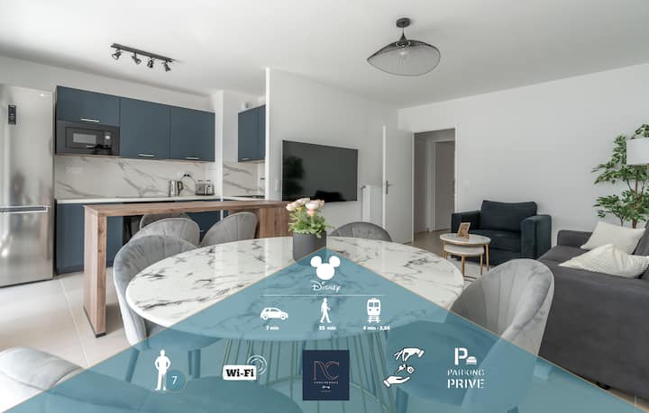 *Disneyland-paris* Wifi 7pers, Parking, Netflix - Chessy