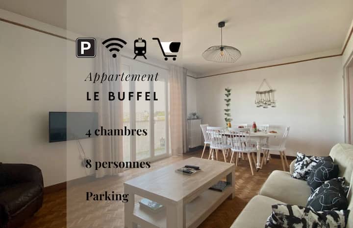 025- Le Buffel 4 Chambres, Parking, Tramway, 8pers - Montpellier