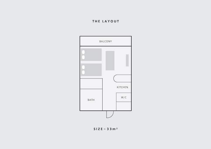 Espaz N2 / Modern Apt Hotel - Canal City - 6p - 福岡縣