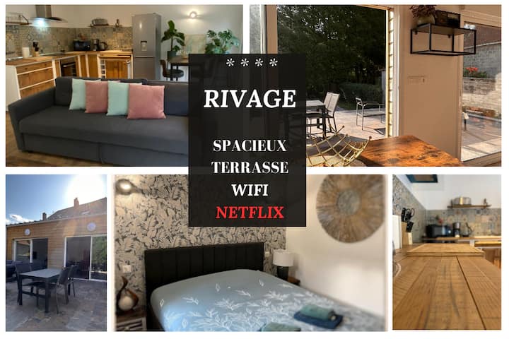 *Rivage* Spacieux T2:jardin-fibre-netflix-terrasse - Somme