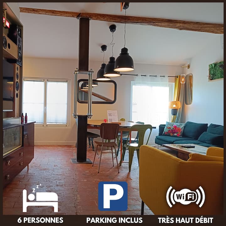 Loft Central Spacieux (Parking Inclus) - Manosque
